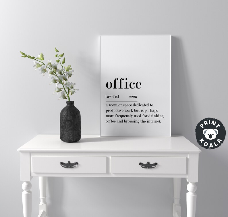 Office Definition Print Office Quote Gift Work Quote Wall - Etsy