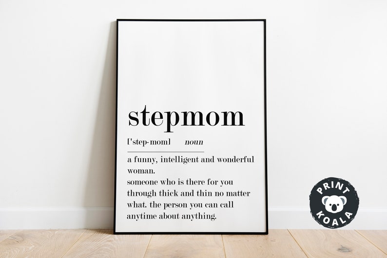 Stepmom Definition Print Stepmom Tmothers Day T Etsy