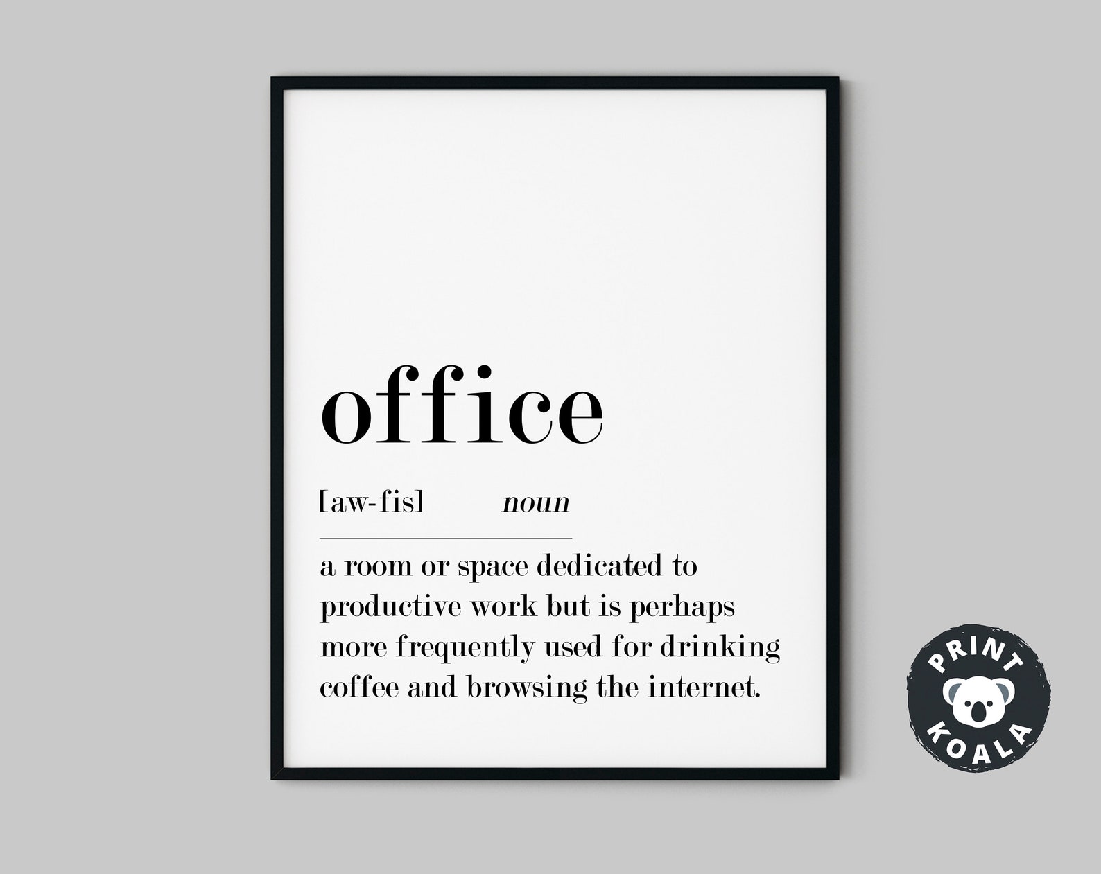 Office Definition Print Office Quote Gift Work Quote Wall - Etsy