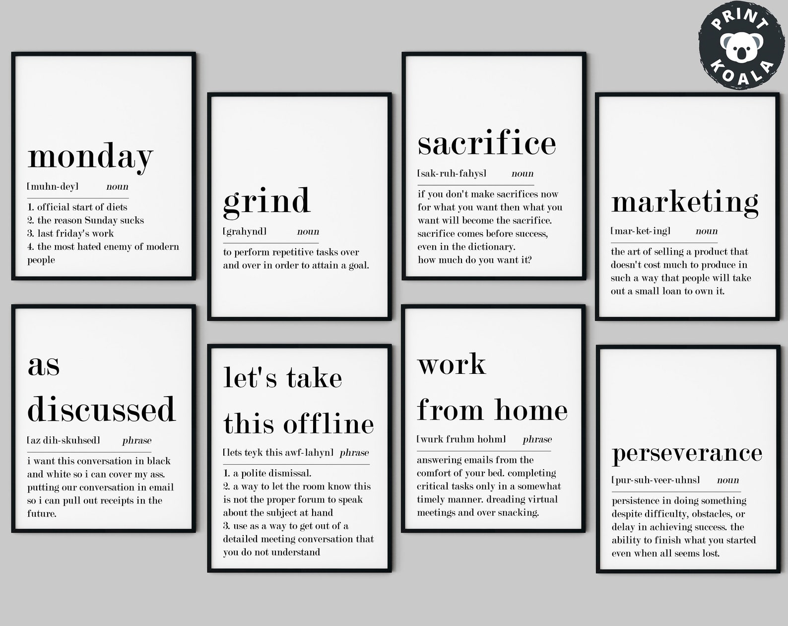 Office Wall Art Set 40 PRINTABLES Home Office Decor | Etsy