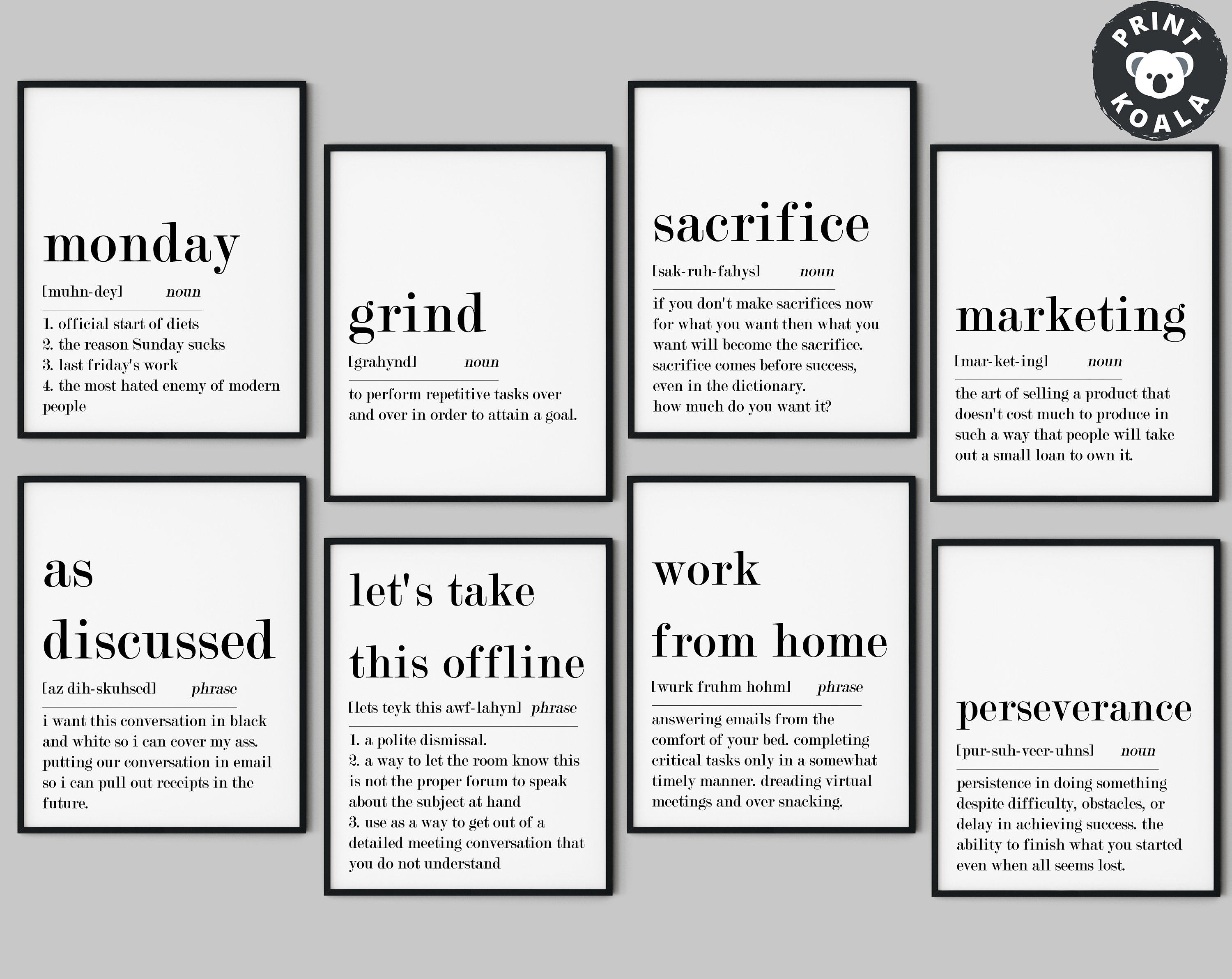 Office Wall Art Set 40 PRINTABLES Home Office Decor - Etsy