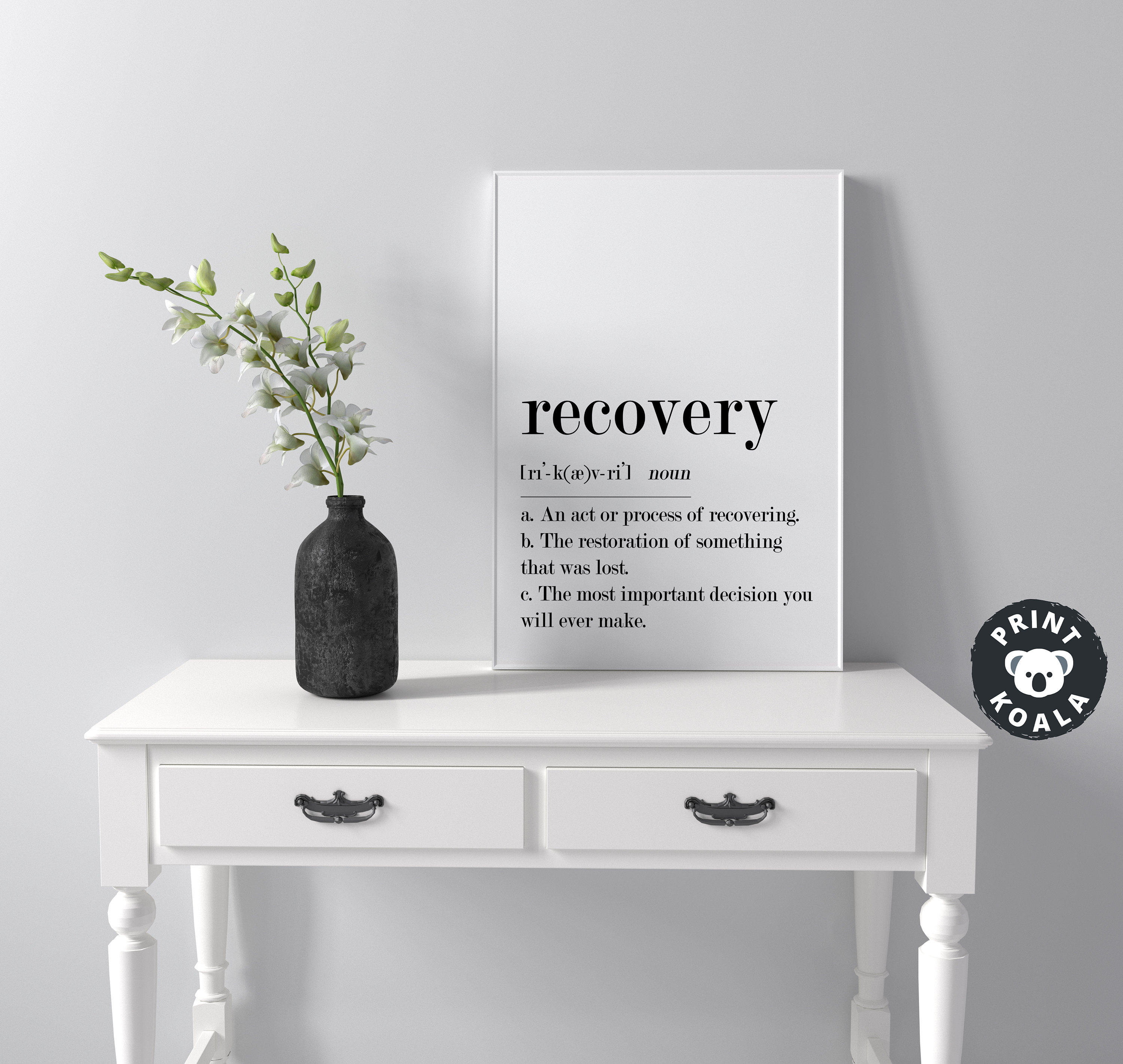 Recovery Definition Motivational Poster Printable Wall Art - Etsy