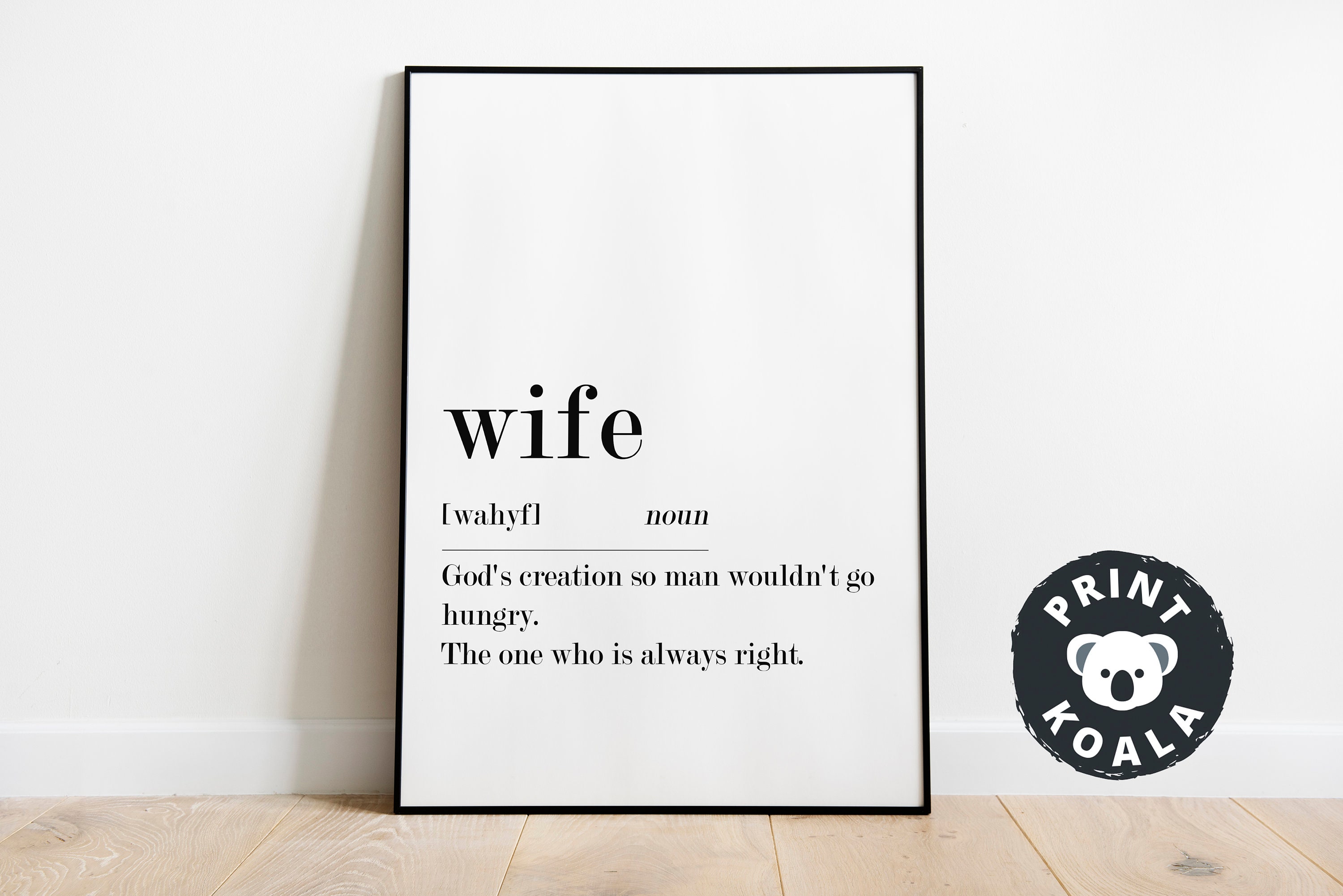 Wife Print Wife Word Definition Wife Art Wife Sign Wife - Etsy