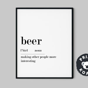 Bier Definition, Bier Druck, Definition Druck, Lustige Definition Druck ...