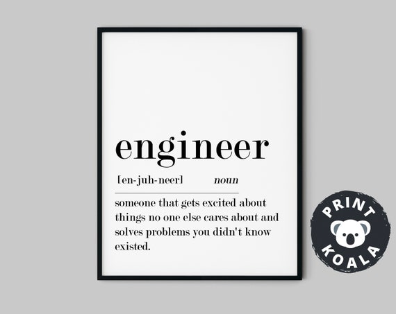 Engineer Funny Definition Printable Art Engineer Printable - Etsy