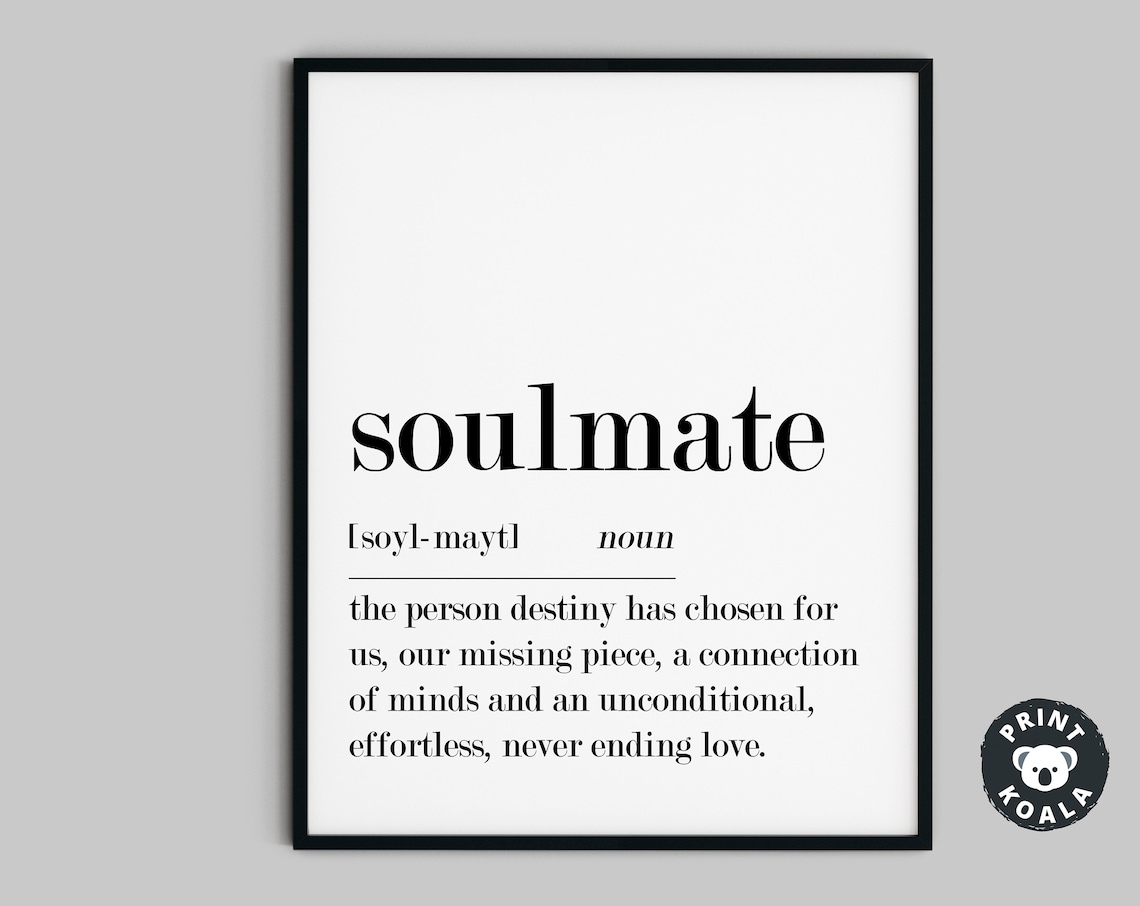 Soulmate Definition Print Instant Download Quote Print - Etsy