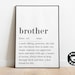 Brother Definition Print, Brother Gift, Gifts for Brother, Big Brother ...