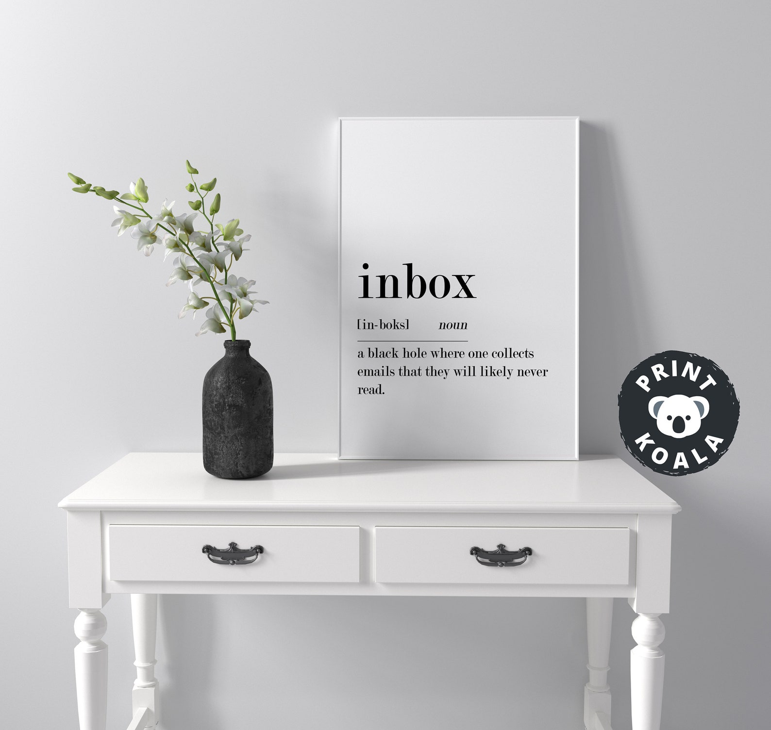 Inbox Definition Print Funny Home Office Sign Printable Wall - Etsy