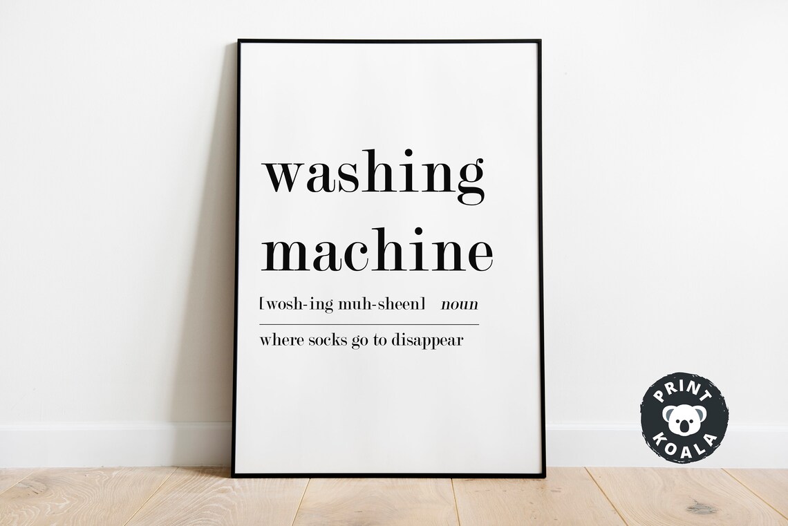Washing Machine Definition Print Laundry Room Poster Laundry - Etsy