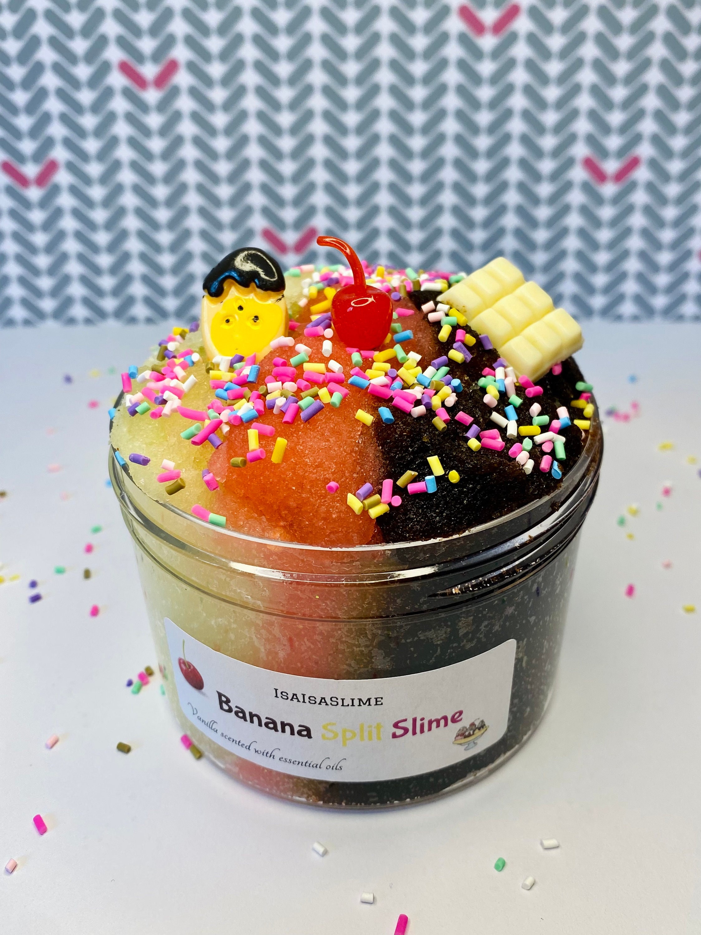 Banana Split Icee Slime Icee Slime, Slime, Banana Split Sundae, Fluffy ...