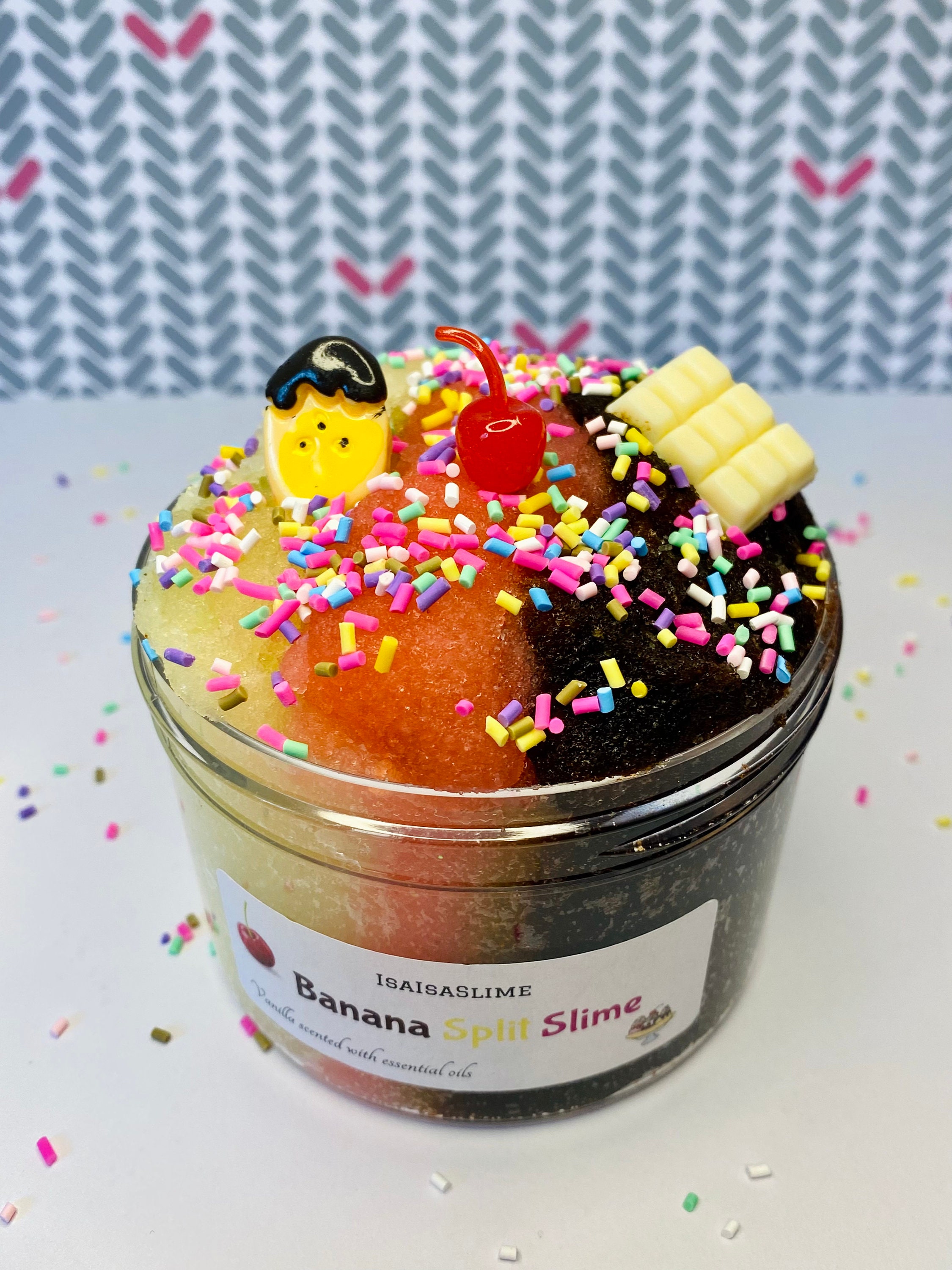 Banana Split Icee Slime Icee Slime, Slime, Banana Split Sundae, Fluffy ...