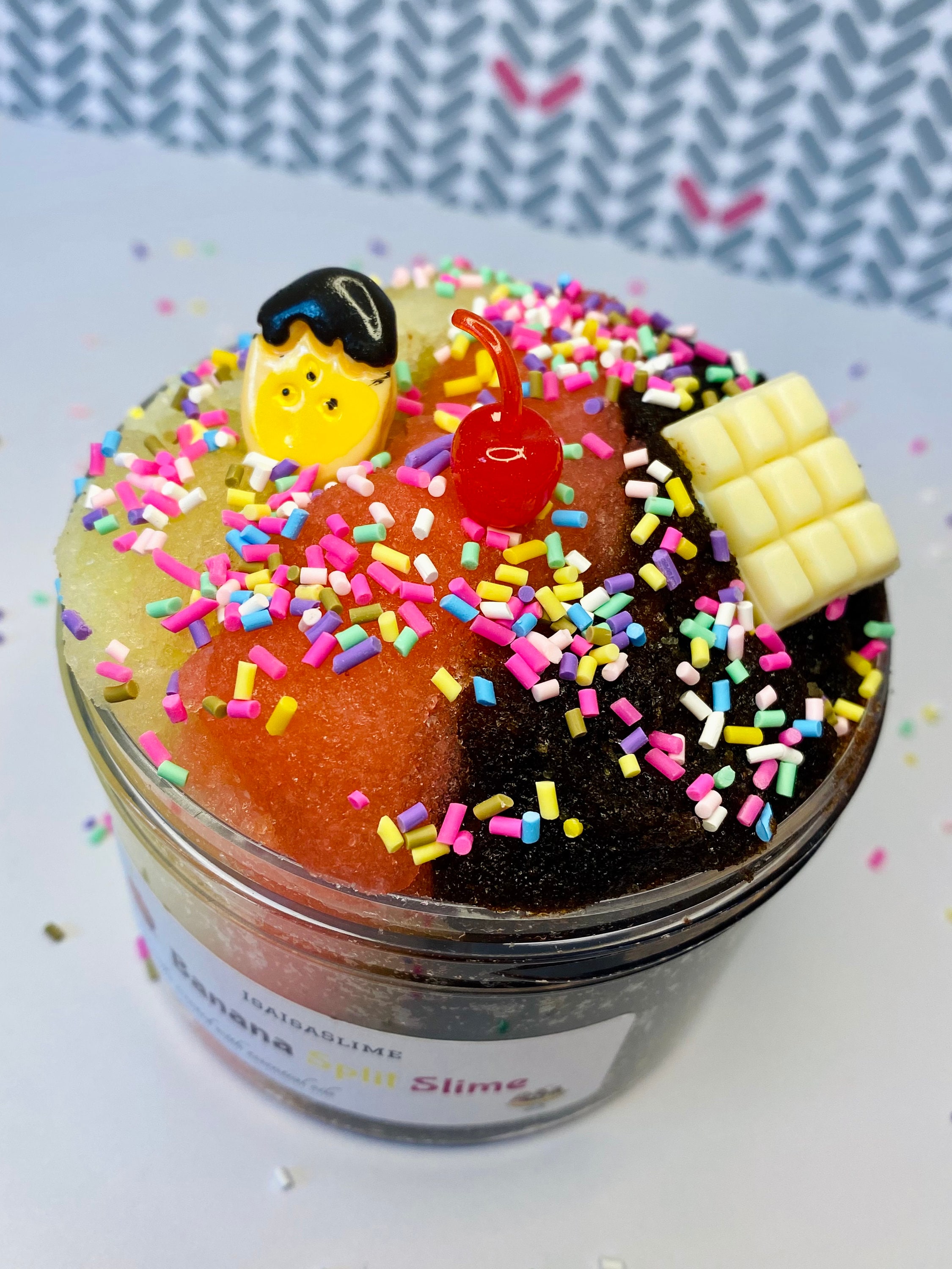 Banana Split Icee Slime Icee Slime, Slime, Banana Split Sundae, Fluffy ...