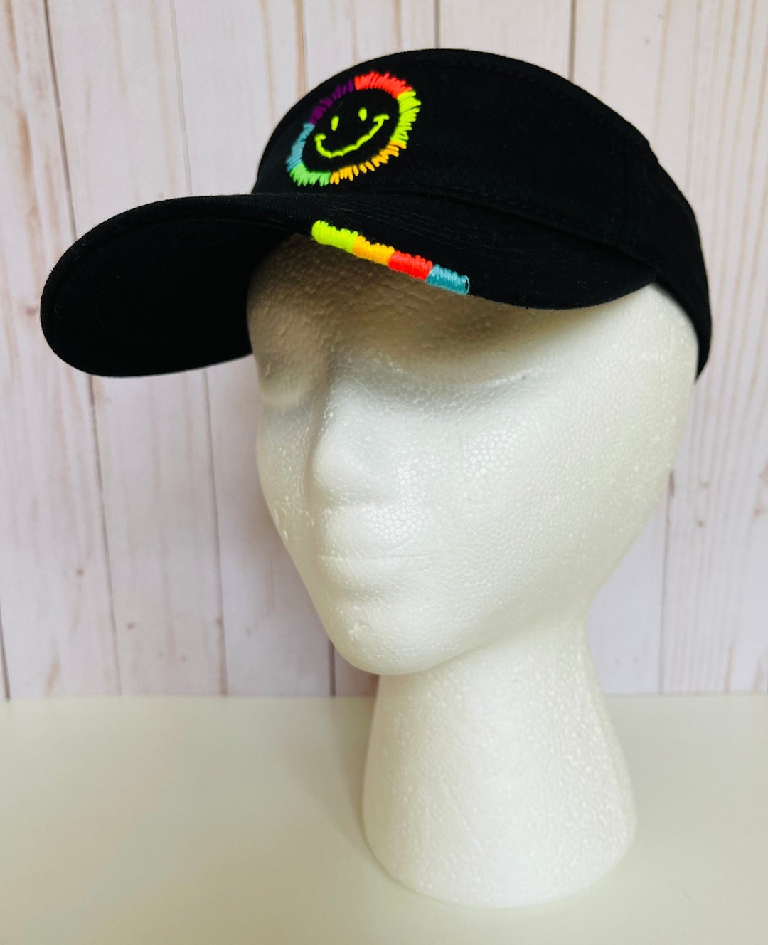 Hand Sewn Smiley Neon Visor - Etsy