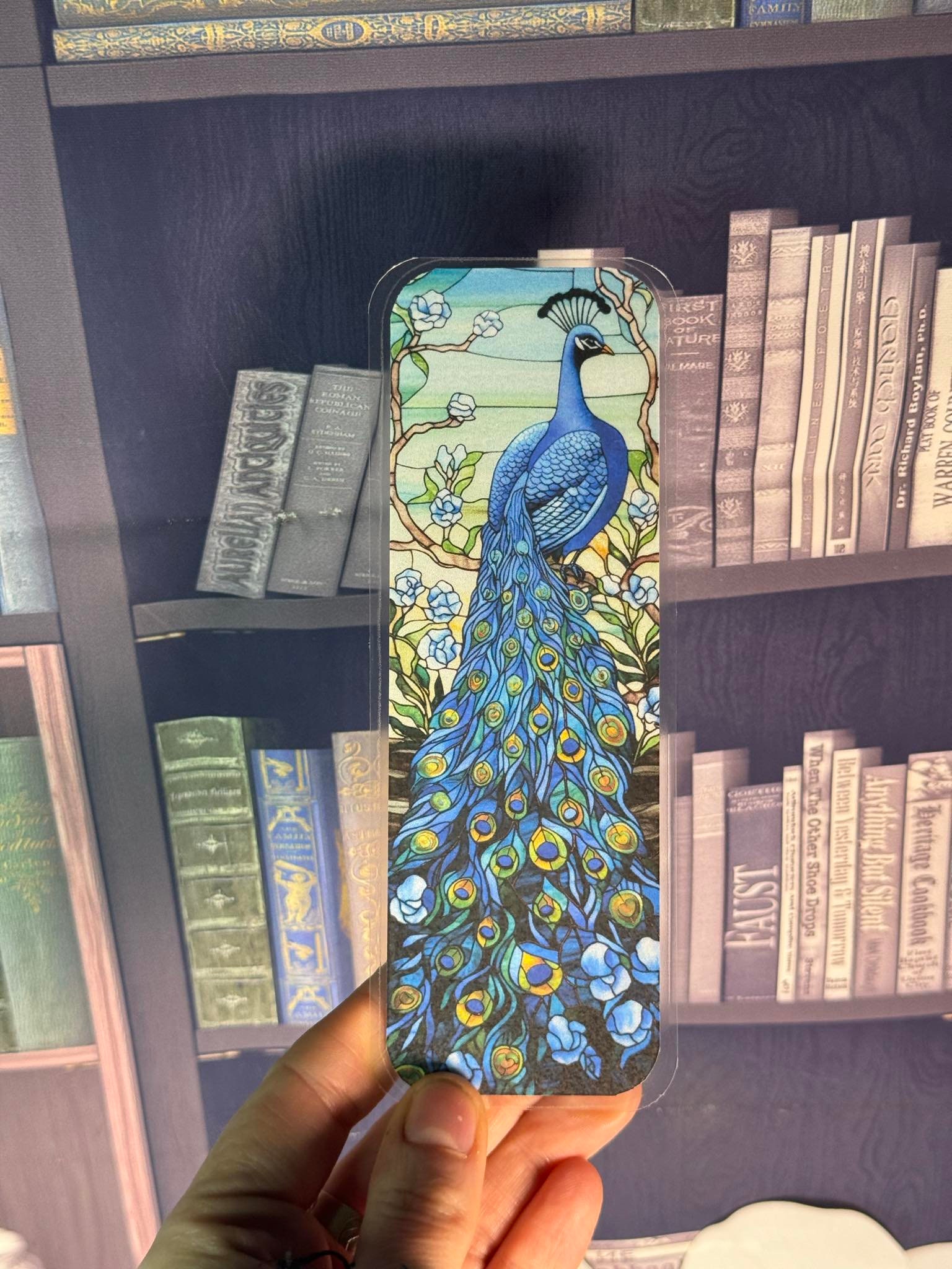Peacock Laminated Bookmarks for a Reader Cute Bookmarks Unique Book ...