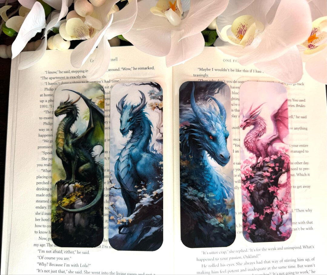 Dragon Laminated Bookmarks for a Fantasy Reader Bookmarks Unique Book ...