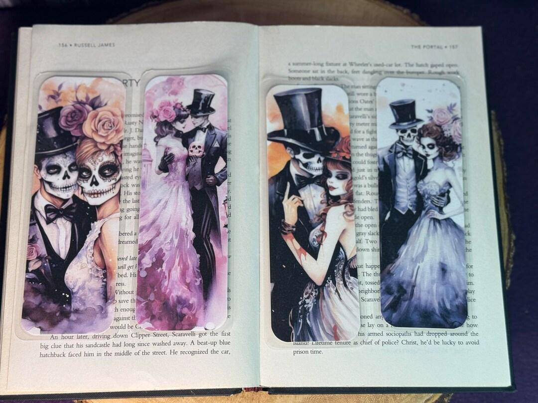 Skeleton Bookmarks for a Reader Gothic Bookmarks Unique Book Merch - Etsy