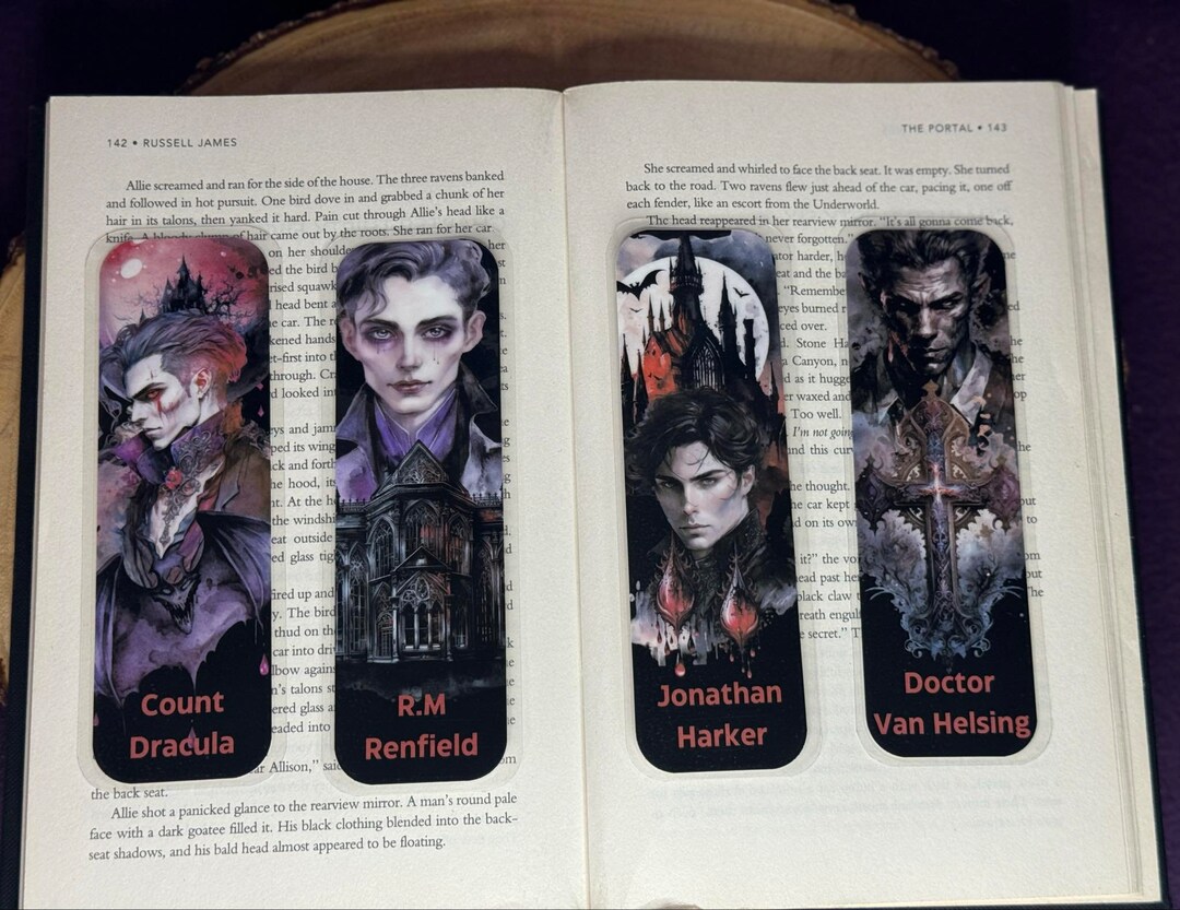 Dracula Dark Fairytale Laminated Bookmarks for a Horror Reader Spooky ...