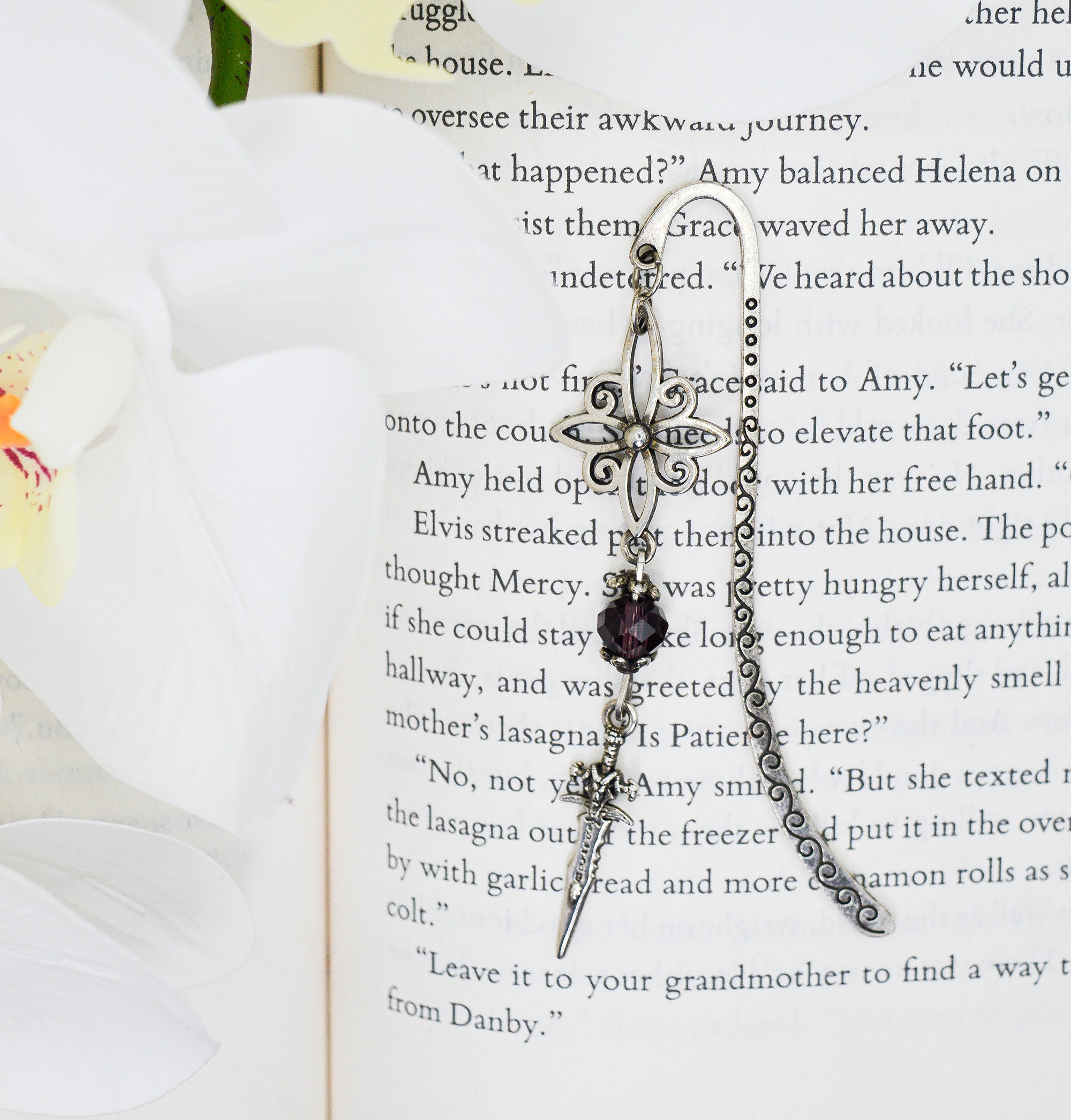 Fantasy Dagger Bookmark for a Book Lover Hook Beaded Fantasy Bookmark ...
