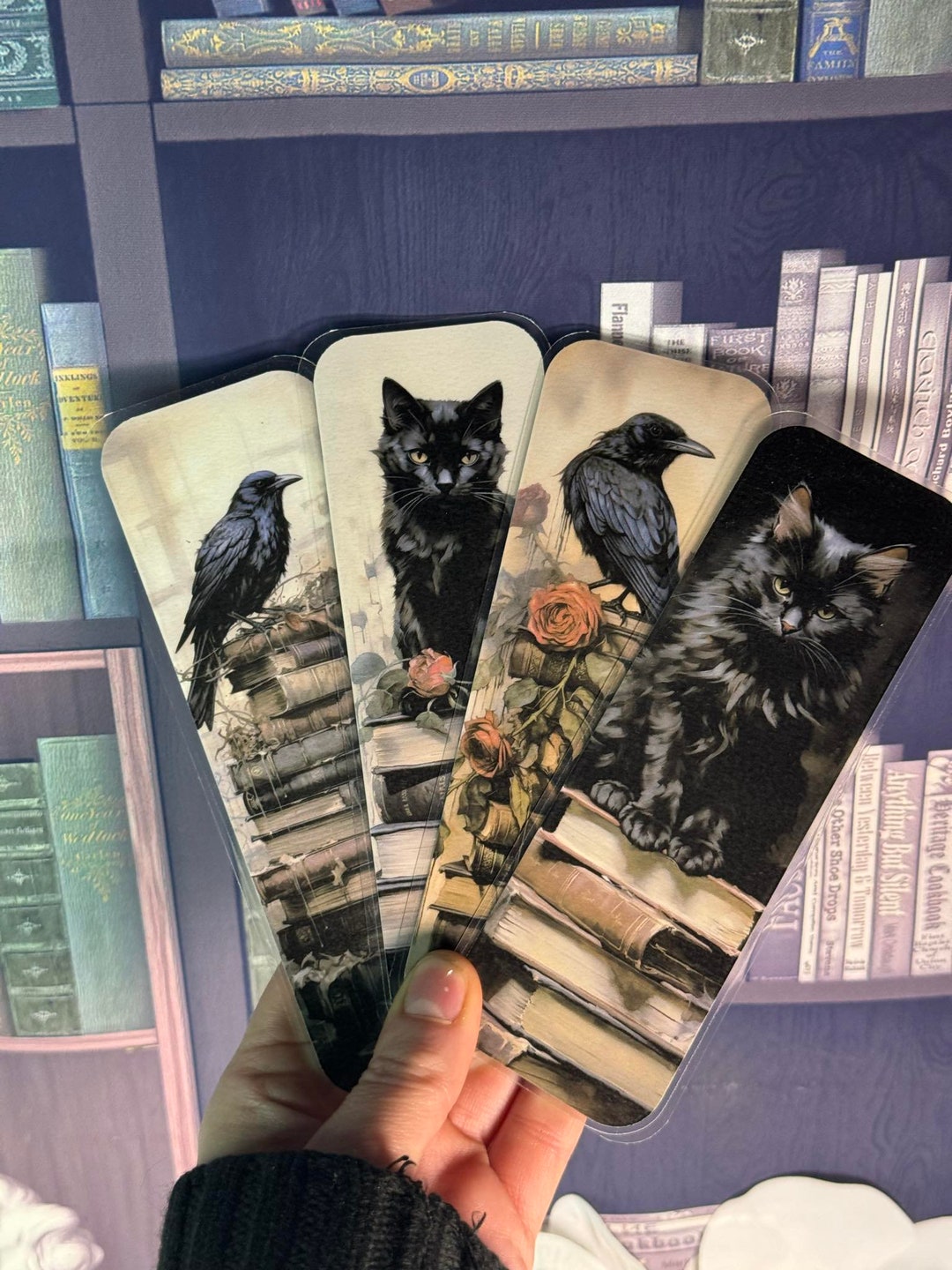Gothic Laminated Bookmarks for a Reader Cute Bookmarks Halloween Unique ...
