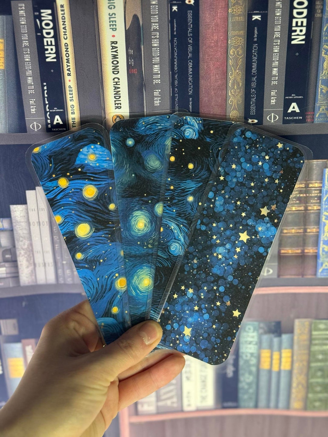 Blue Starry Night Bookmarks for a Book Lover Night Sky Bookmarks Unique ...