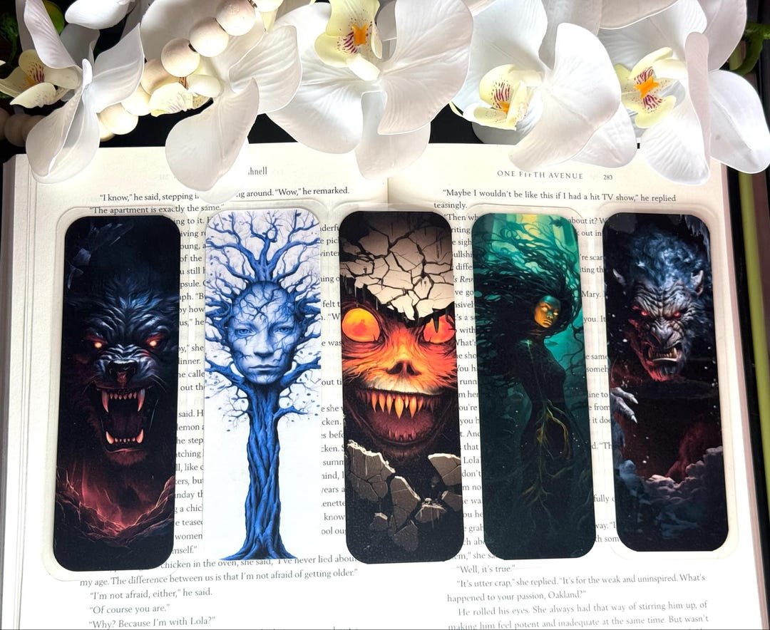 Creepy Horror Gothic Laminated Bookmarks for a Dark Romance Reader ...