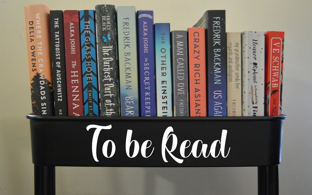 To Be Read Vinyl Decal: Book Cart Sticker for Readers - Etsy