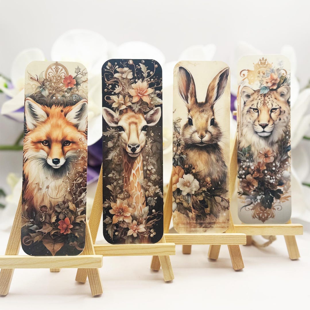 Animals - Laminated Bookmarks - Reader Gift - Wildlife - Cute Bookmarks ...