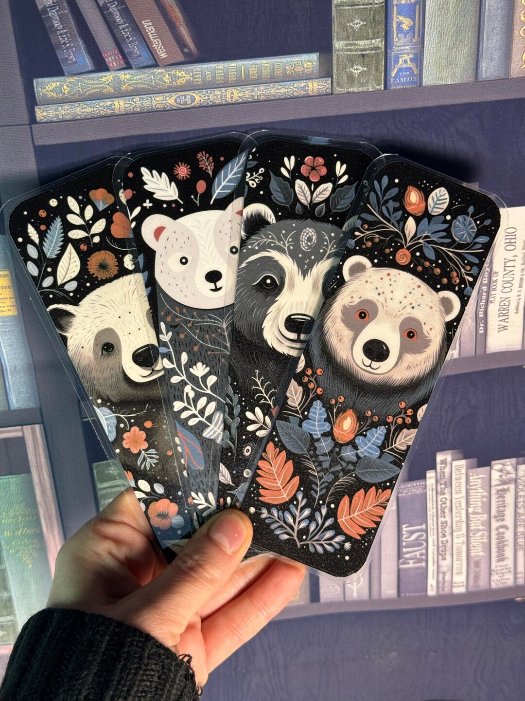Woodland Bears Laminated Bookmarks for a Reader Cute Bookmarks Unique ...