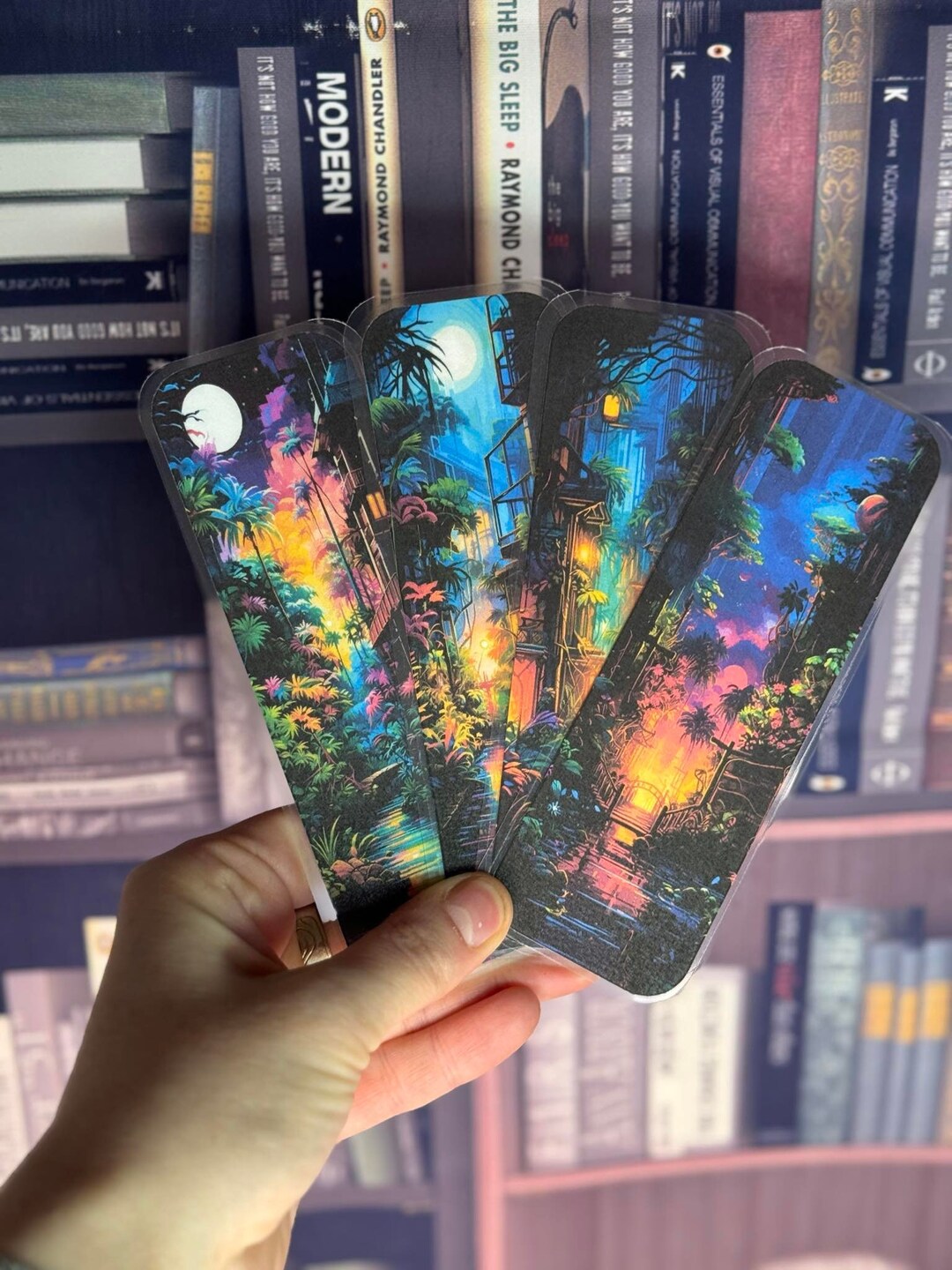 Neon Jungle Bookmarks: Romantic Reader Gift - Etsy