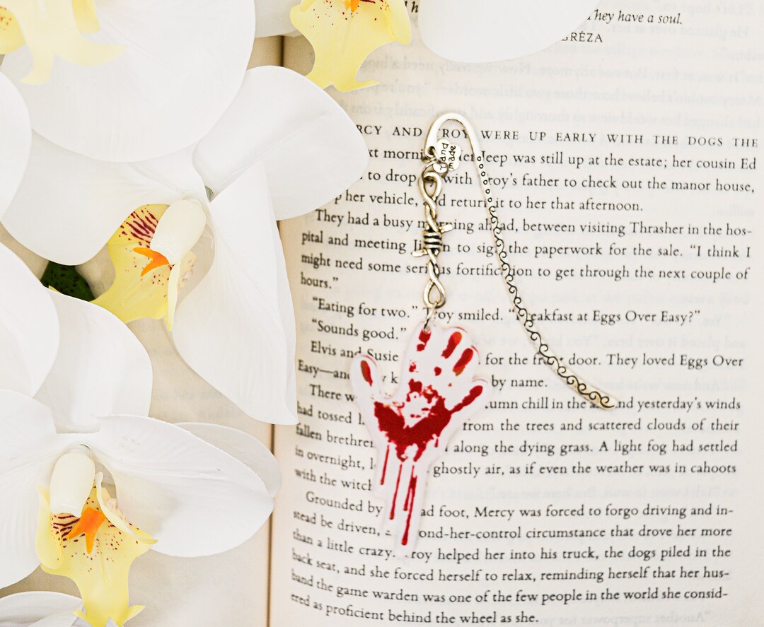 Bloody Handprint Crime Scene Hook Bookmark for a Book Lover Thriller ...