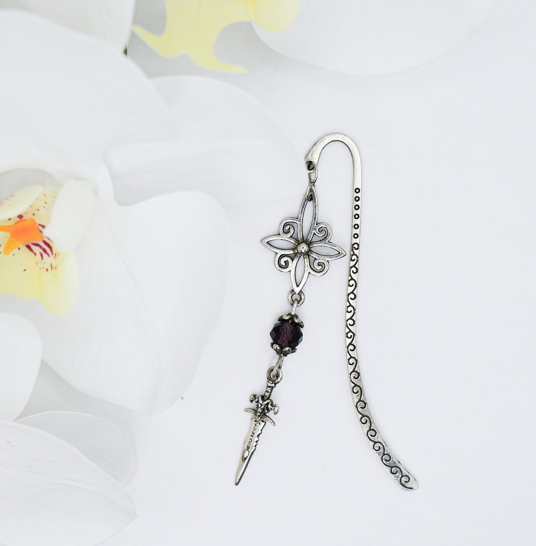 Fantasy Dagger Bookmark for a Book Lover Hook Beaded Fantasy Bookmark ...
