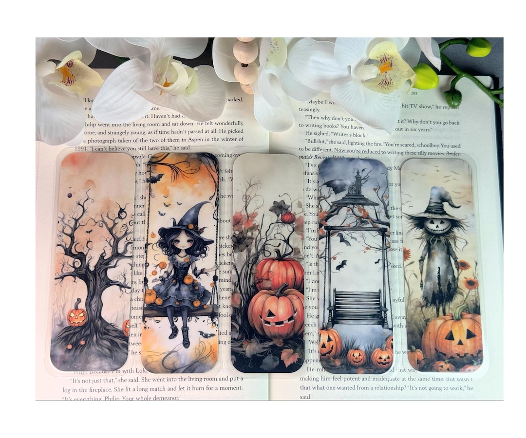 Cute Halloween Laminated Bookmarks for a Fantasy Reader Bookmarks ...