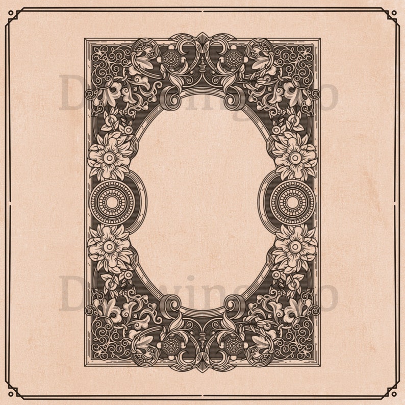 20 Gorgeous Frames Procreate Stamp, Fresco Brush-set, Photoshop Ornate ...