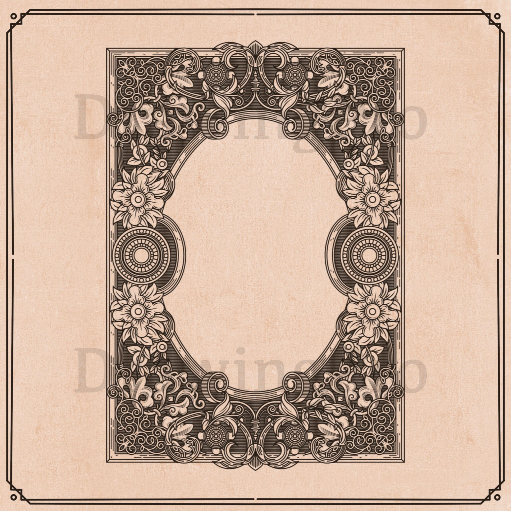 20 Gorgeous Frames Procreate Stamp, Fresco Brush-set, Photoshop Ornate ...