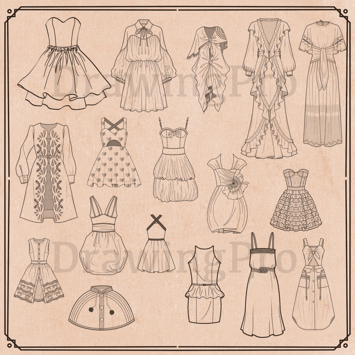 78 Procreate Fashion Flat Sketches Procreate Fashion Design - Etsy