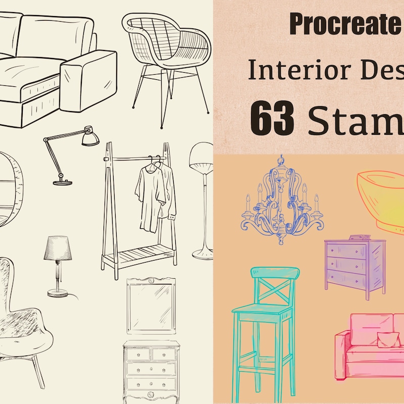 Interior Design Stickers - Etsy