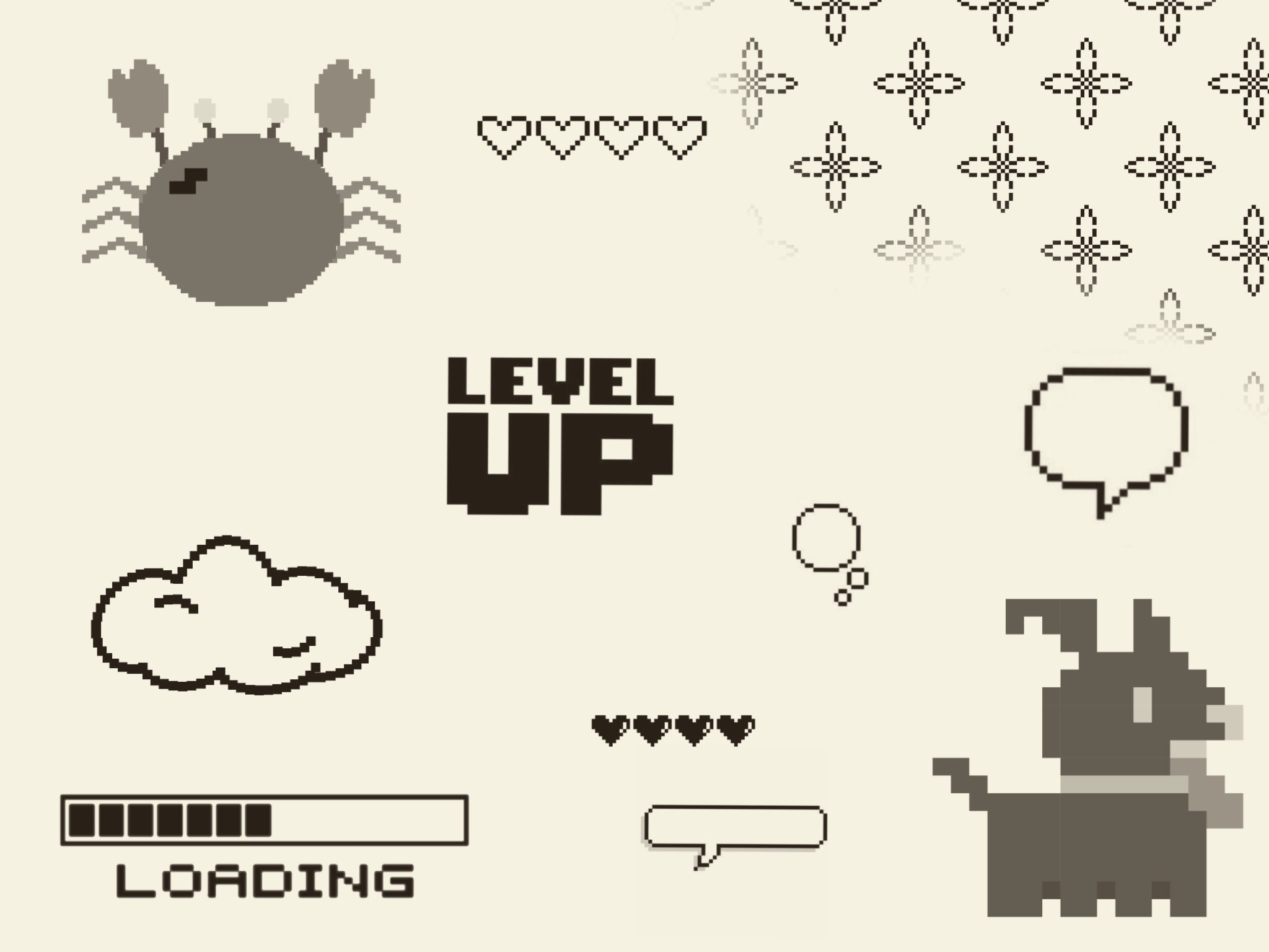 30 Procreate Pixel Stamps, Procreate Pixel, Procreate Decorative Stamps ...