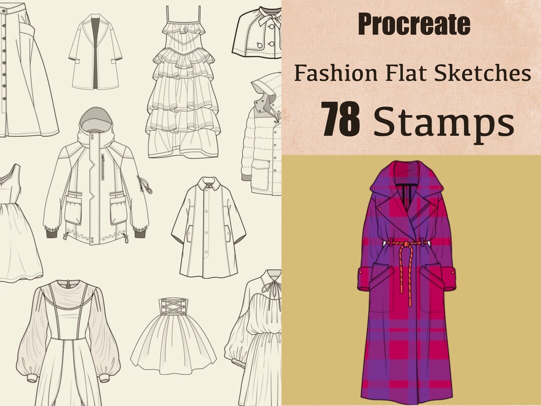 78 Procreate Fashion Flat Sketches, Procreate Fashion Design ...