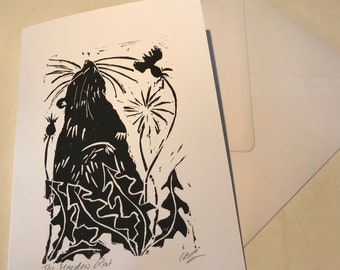 Rat Linocut Print - Etsy