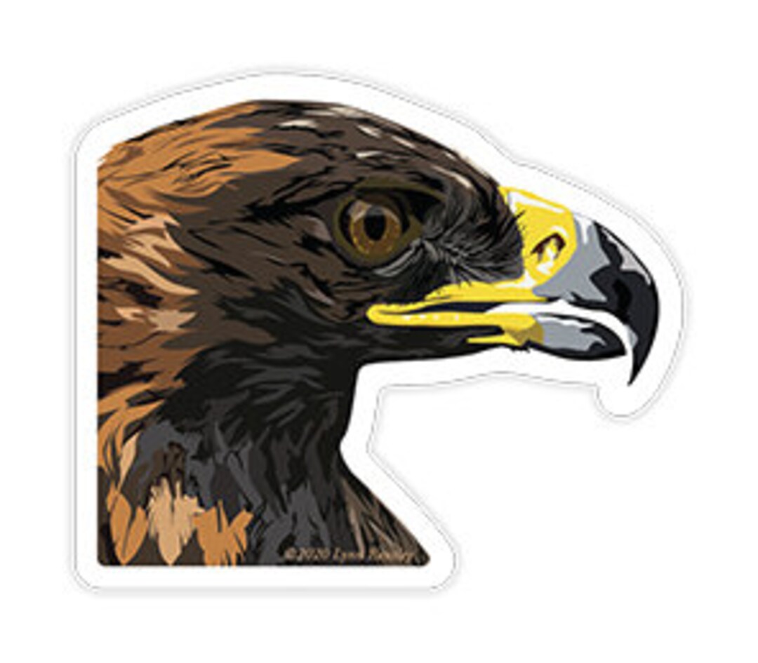 Golden Eagle Sticker - Etsy