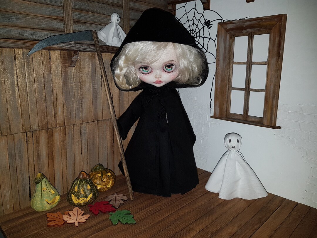 Halloween Black Coat and Dress for Blythe and Pullip Dolls - Etsy