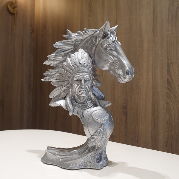 Large Indian Statues Native American - Etsy