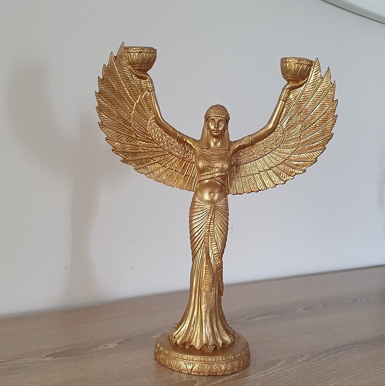 Ancient Isis Statue Gold Isis Statue Isıs Open Wings Statue - Etsy