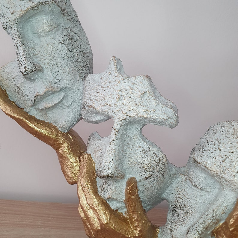 See No Evil Mask Sculpture, Handmade Home Decor Statue (11.41 Inch) - Etsy
