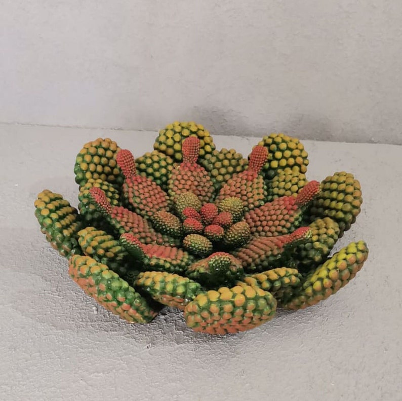 Handmade Cactus Flower Sculpture, Polyester & Acrylic Home Decor - Etsy