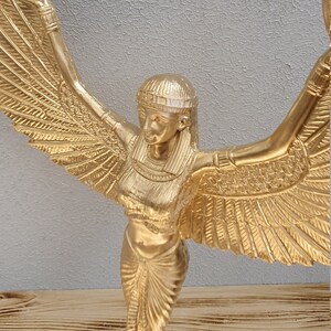 Ancient Isis Statue, Gold Isis Statue, Isıs Open Wings Statue, Goddess ...