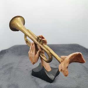 Trumpet Player Man Mask, 13.39 ınch, Musical Instrument, Home Decor ...