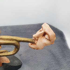 Trumpet Player Man Mask, 13.39 ınch, Musical Instrument, Home Decor ...