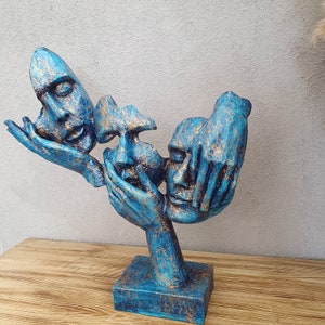 See No Evil, Hear No Evil, Speak No Evil Mask Sculpture, 11.42 Inches ...