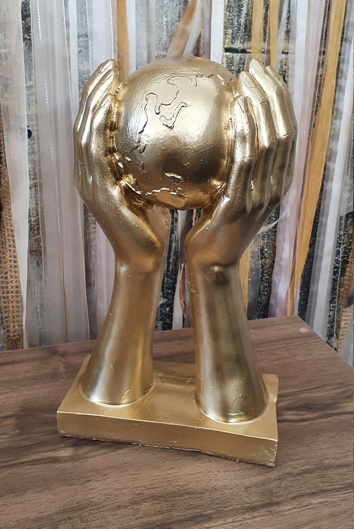 Decorative Hand and Earth Sculpture World Between Hands - Etsy